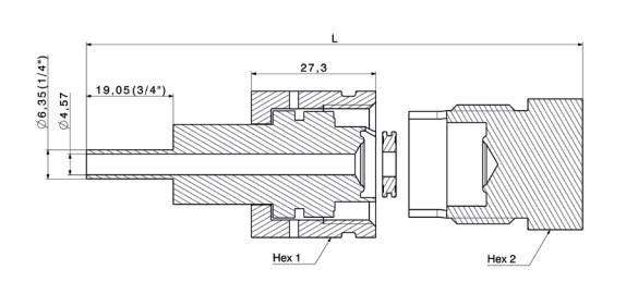 CGA/DISS 45 complete connectors | Rotarex
