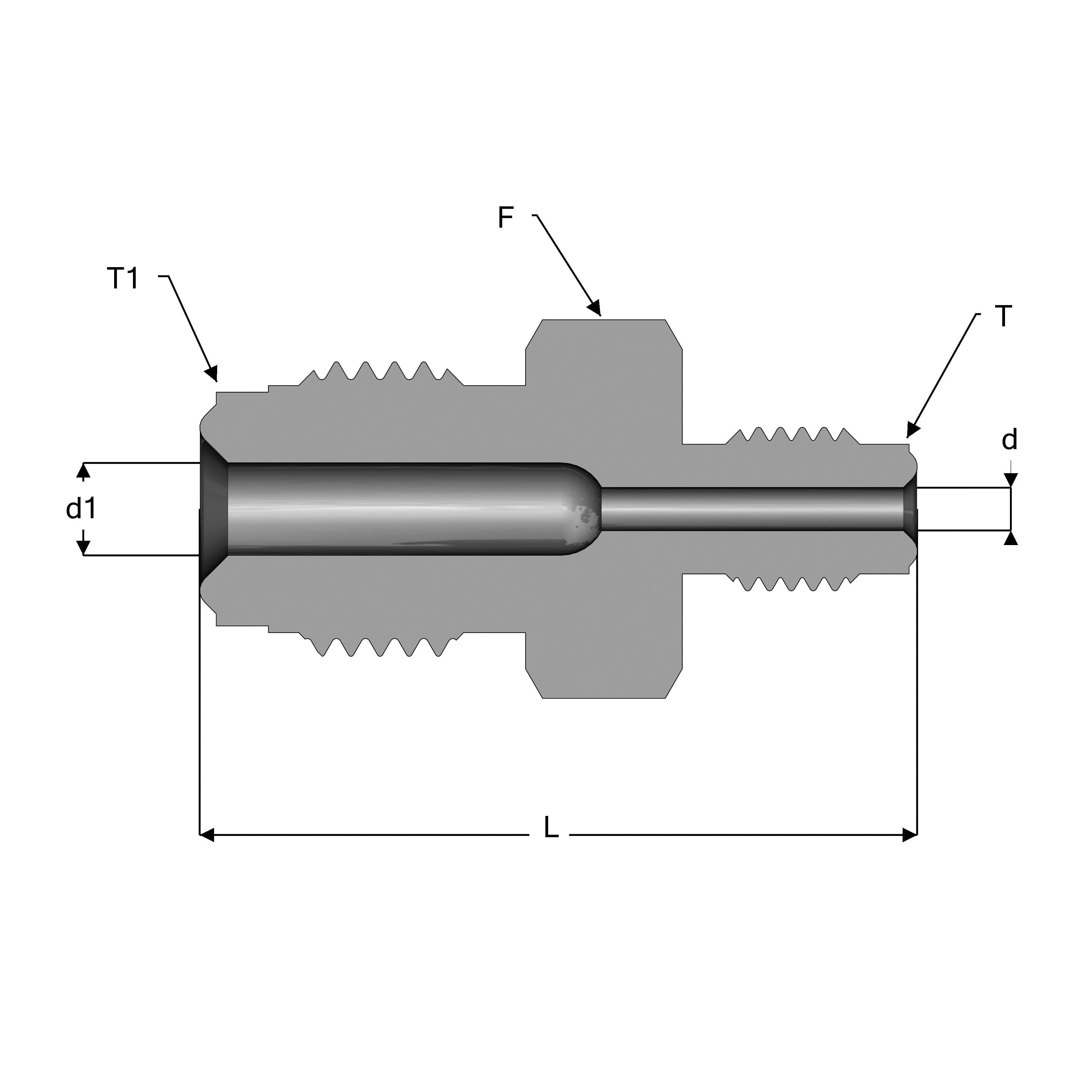 UHP Fitting Double Male Reducing Union - DMRU | Rotarex
