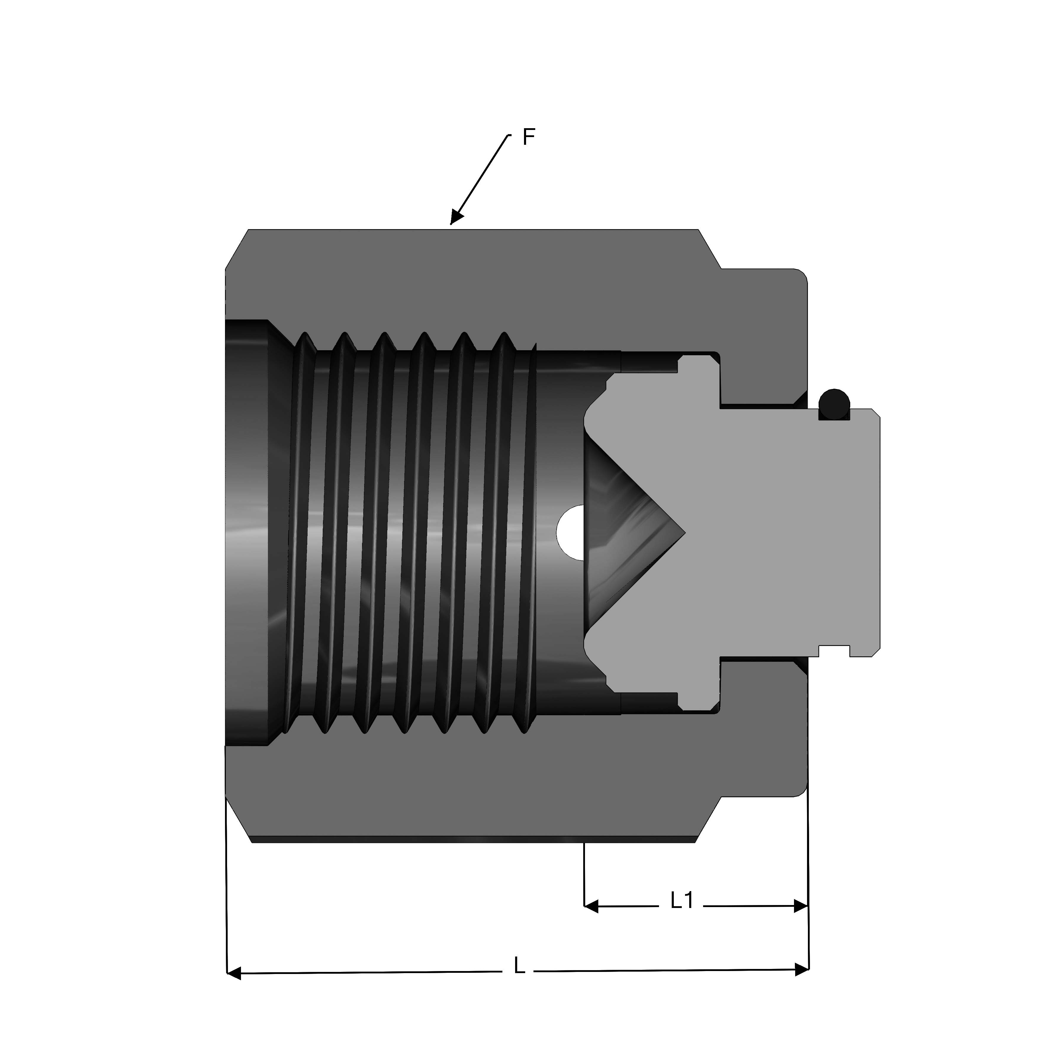 UHP Fitting Female Cap - EBF | Rotarex