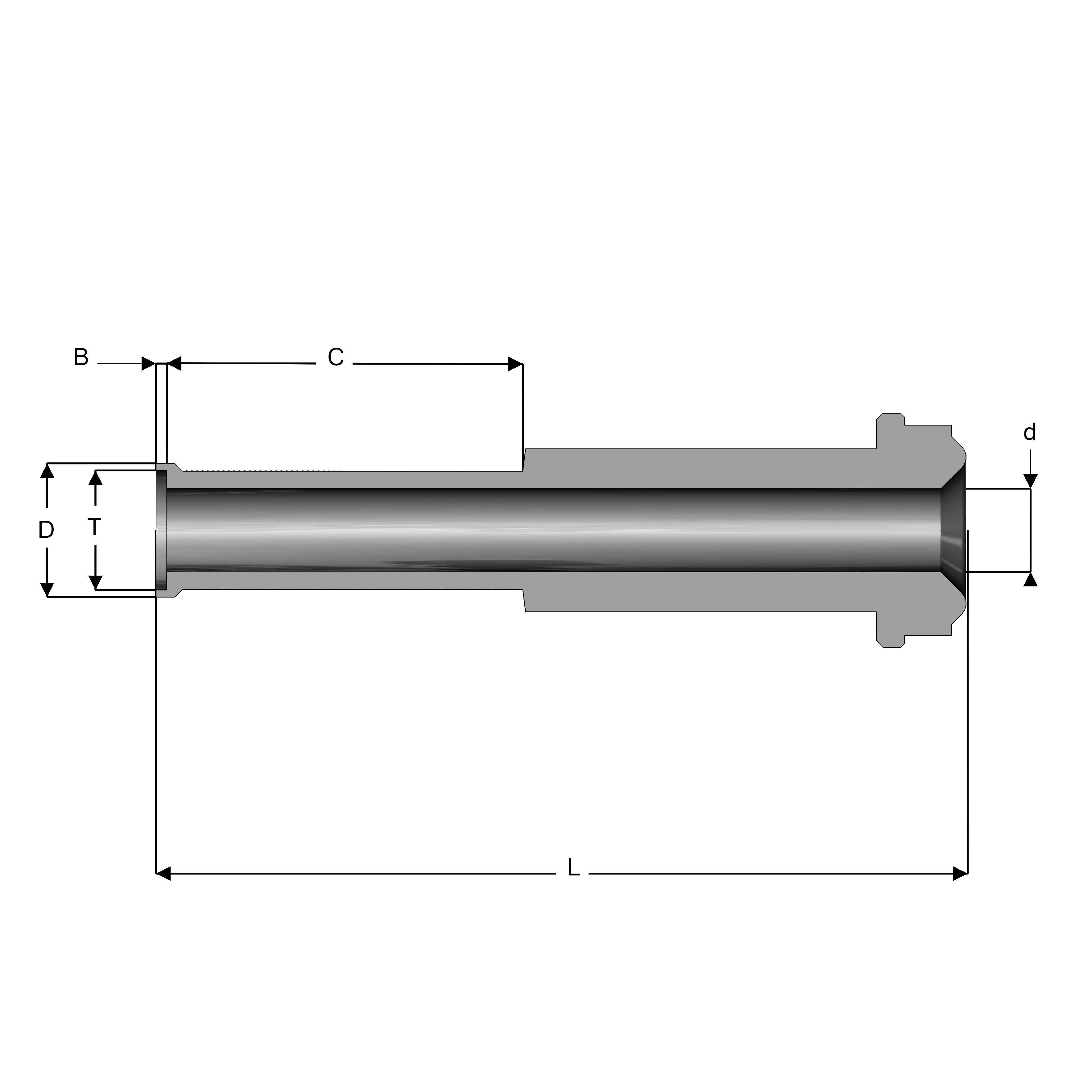 UHP Fitting Automatic Tube Weld Male Gland - EF-AB | Rotarex