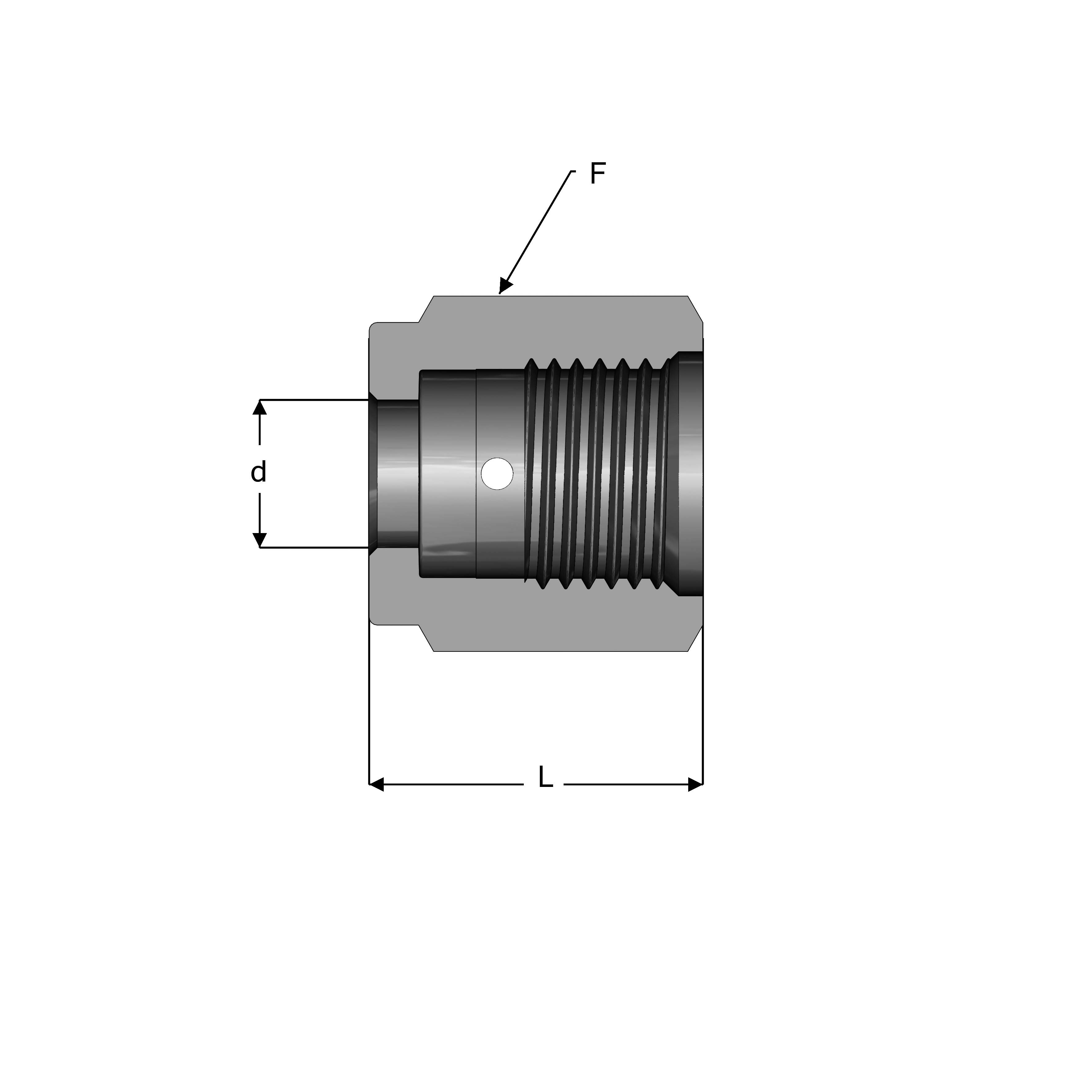 UHP Fitting Female Nut - FN | Rotarex