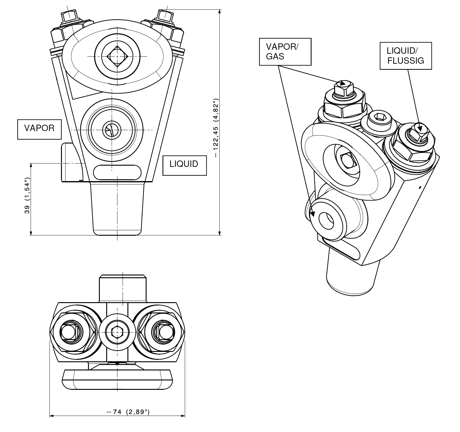 Dual Port Cylinder Valve for corrosive gases – D195S | Rotarex