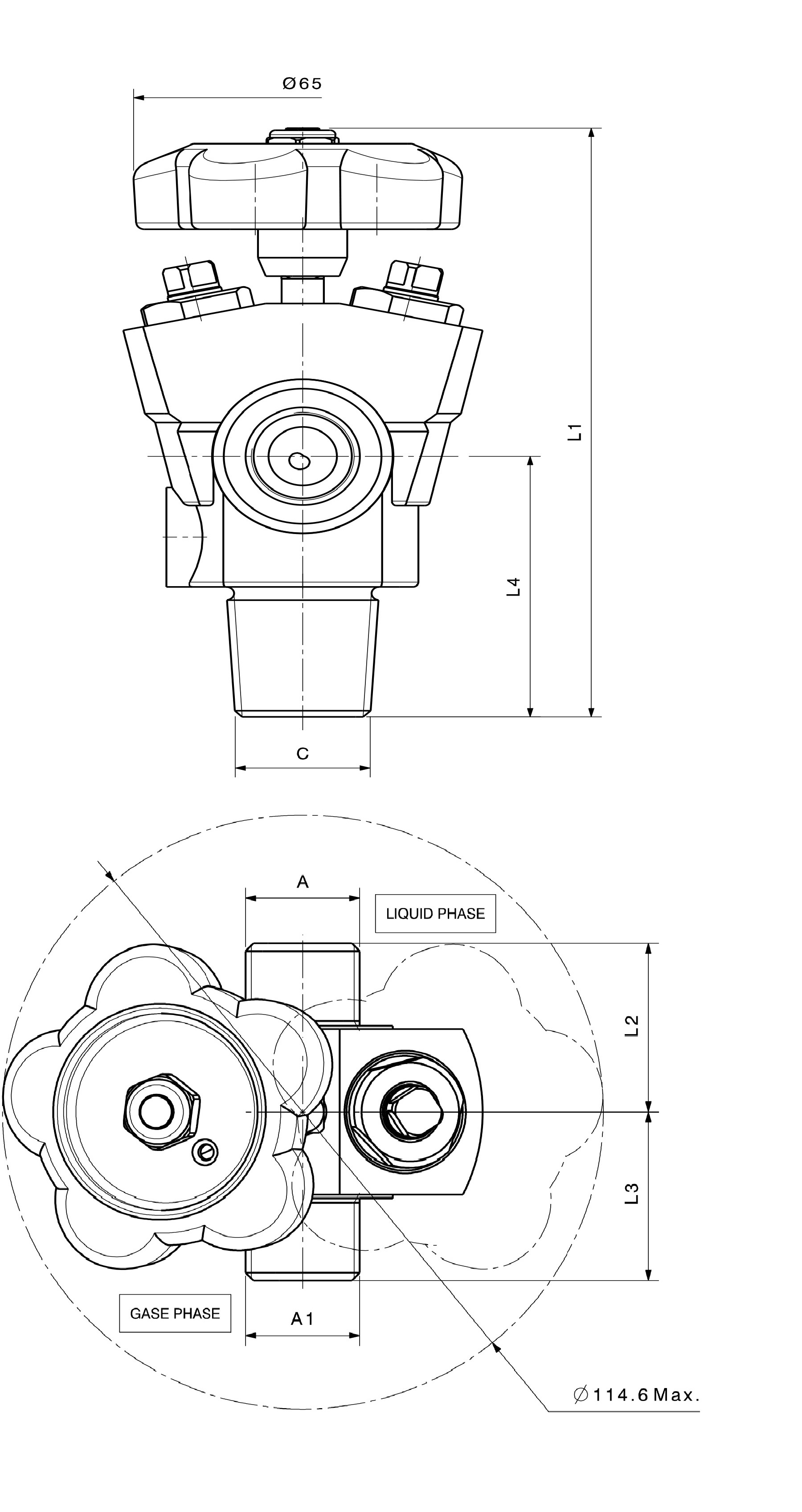 Dual port RPV valves Y type - C560 | Rotarex