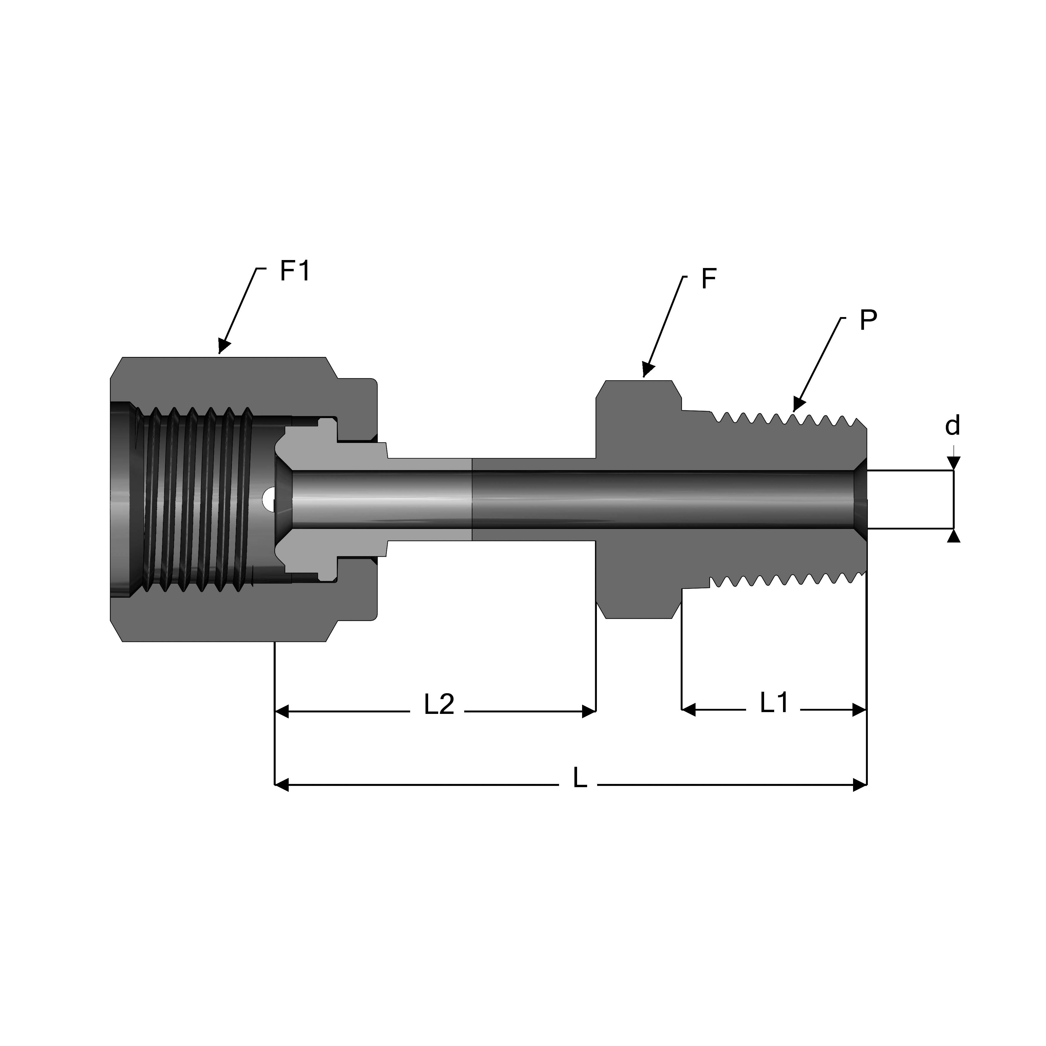UHP Fitting Female Connector - UF-NPT | Rotarex