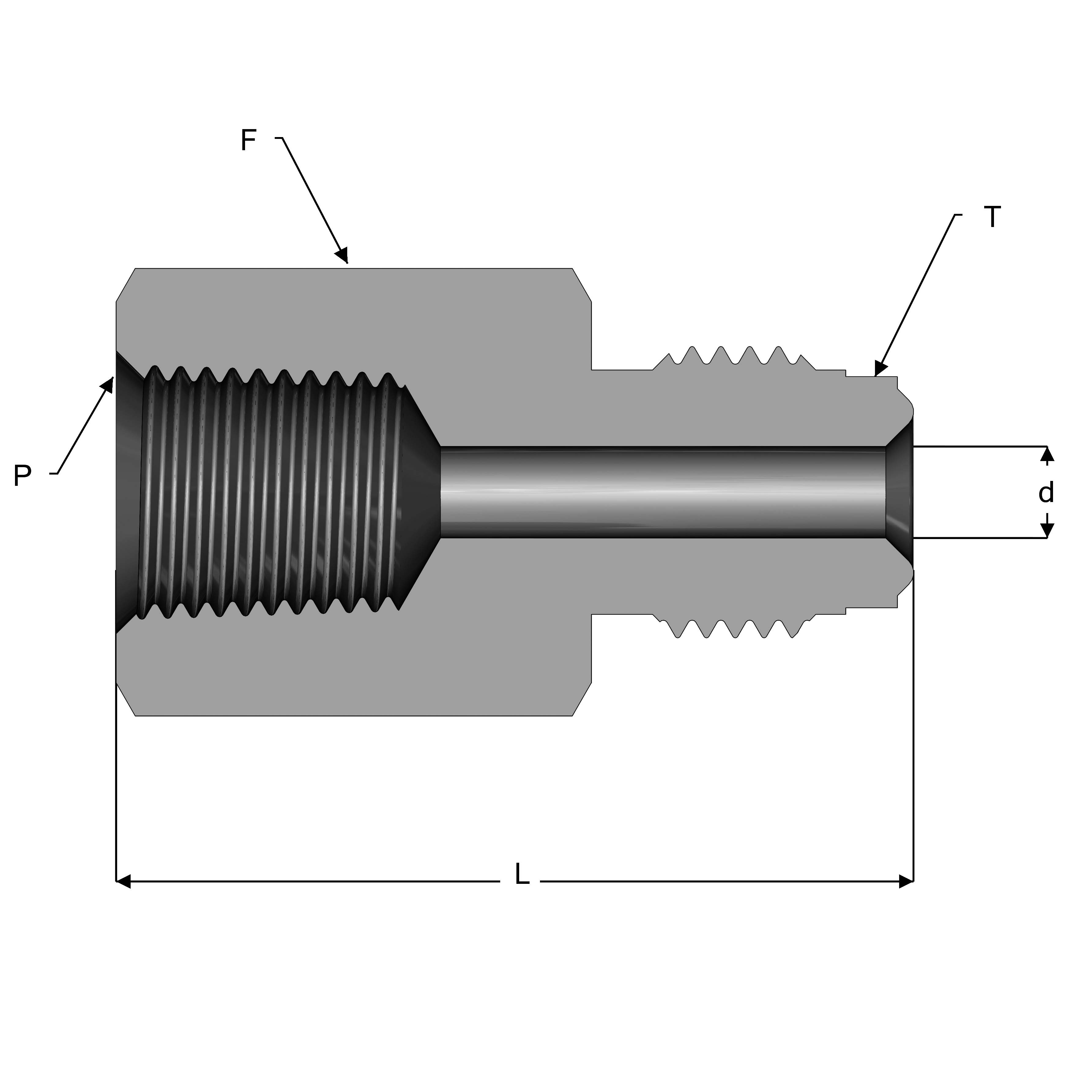 UHP Fitting Female Connector - UM-NPTF | Rotarex